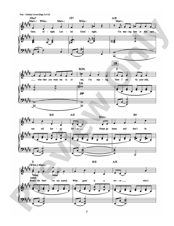 Unlikely Lovers: Piano/Vocal/Chords: William Finn - Digital Sheet Music Download