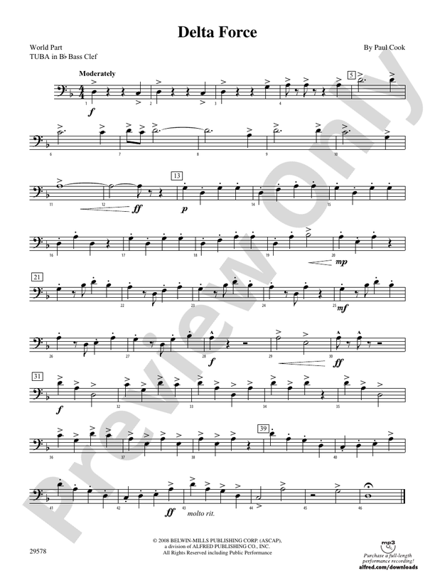Delta Force: (wp) B-flat Tuba B.C.: (wp) B-flat Tuba B.C. World Part ...