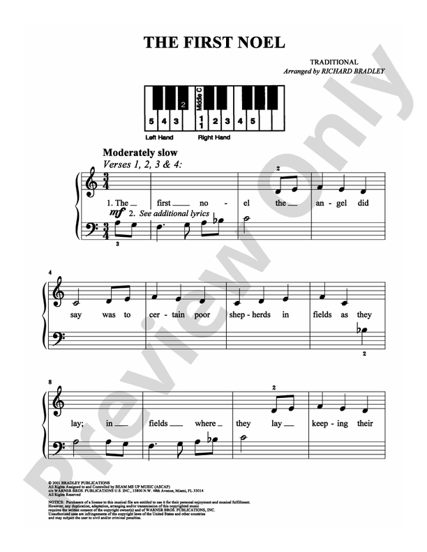 The First Noel: Easy Piano: Traditional - Digital Sheet Music Download