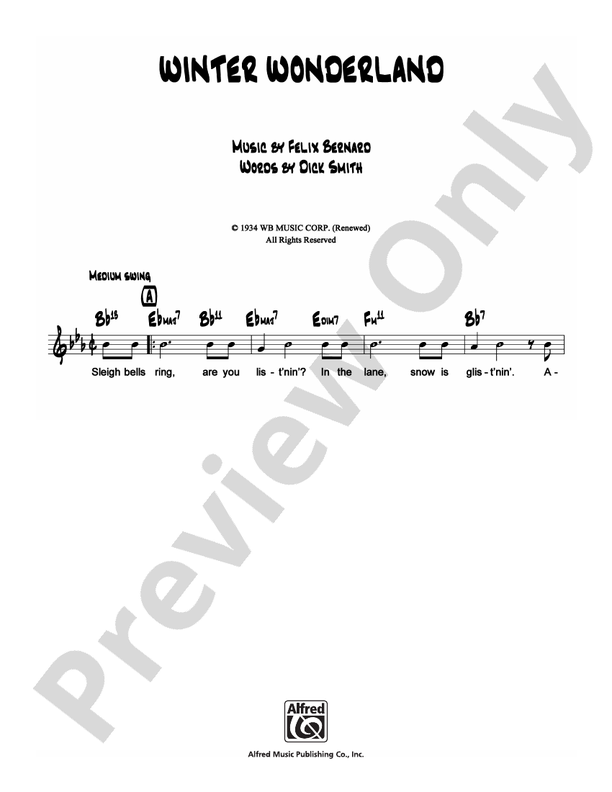 Winter Wonderland: Lead Sheet: Felix Bernard - Digital Sheet Music Download