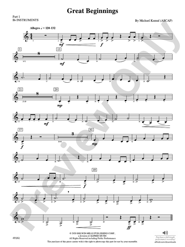 Great Beginnings: Part 1 - B-flat Instruments: Part 1 - B-flat ...