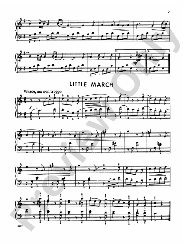 Gurlitt: A First Book: Little March Part - Digital Sheet Music Download