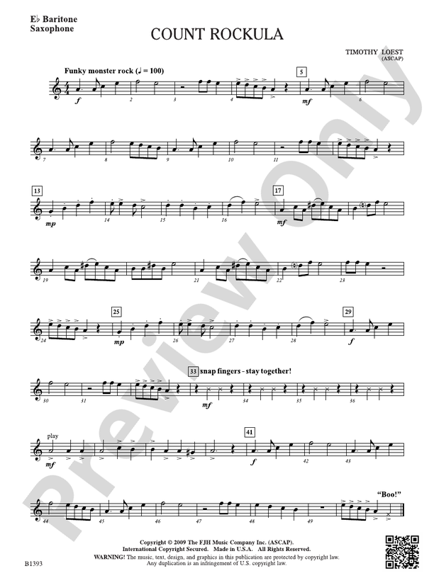 Count Rockula: E-flat Baritone Saxophone: E-flat Baritone Saxophone ...