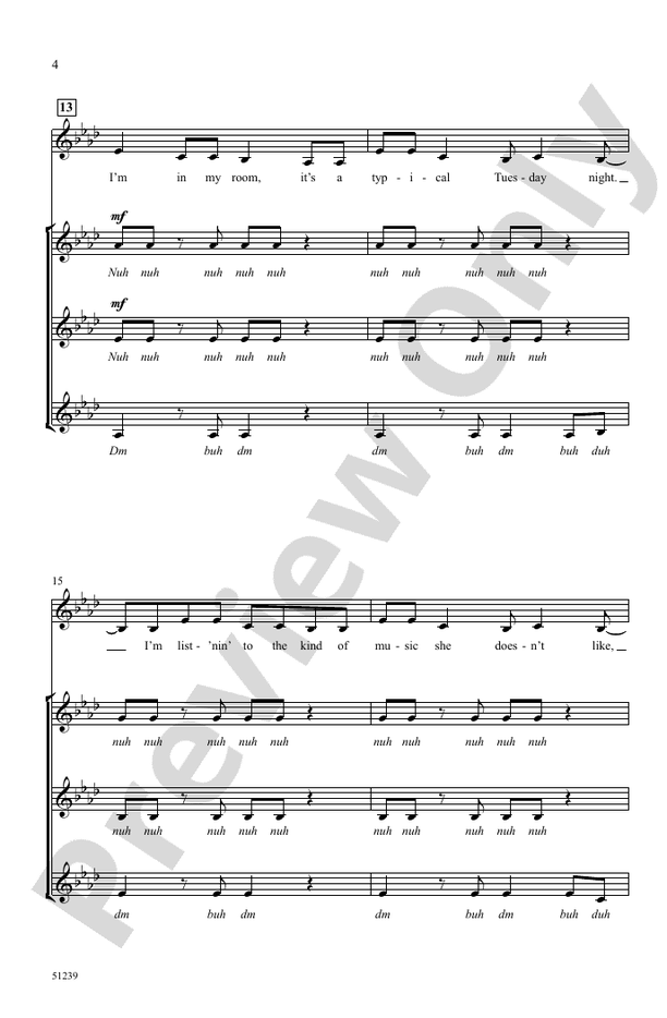 You Belong with Me: SSA, a cappella Choral Octavo: Taylor Swift ...