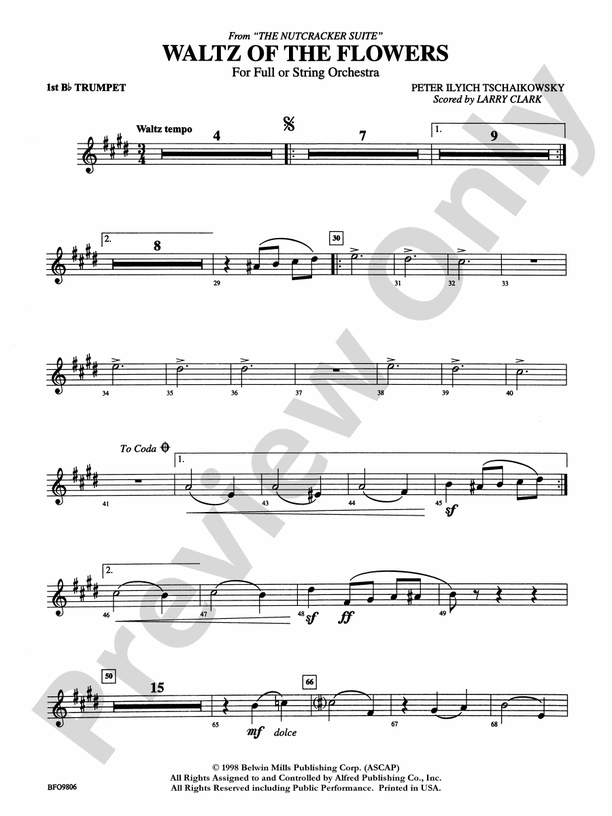 Waltz of the Flowers (from The Nutcracker Suite): 1st B-flat Trumpet ...