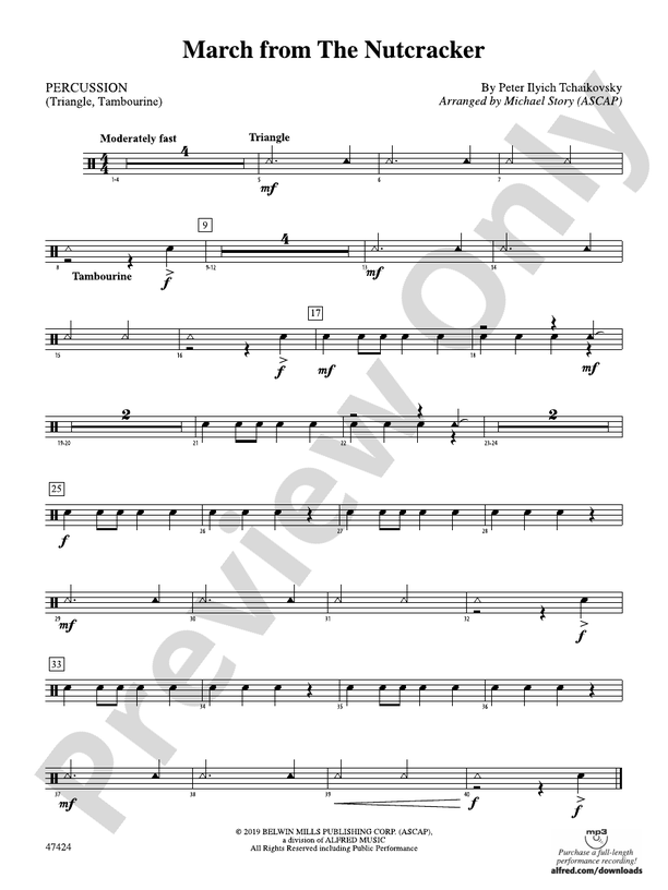 March from The Nutcracker: 1st Percussion: 1st Percussion Part ...