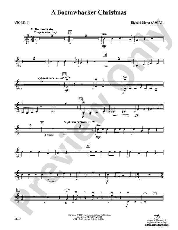 A Boomwhacker Christmas: 2nd Violin: 2nd Violin Part - Digital Sheet ...