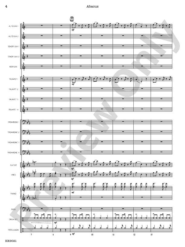 Abacus: Score: Jazz Ensemble Score: Ryan Fraley - Digital Sheet Music Download