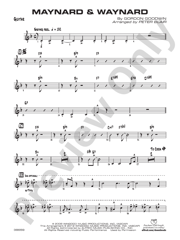 Maynard & Waynard: Guitar: Guitar Part - Digital Sheet Music Download