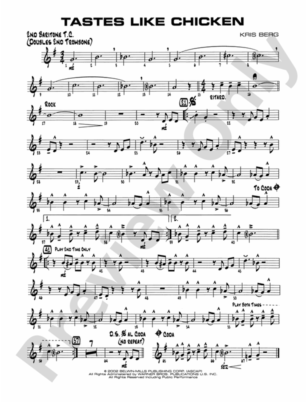 Tastes Like Chicken: 2nd Baritone T.C.: 2nd Baritone T.C. Part ...