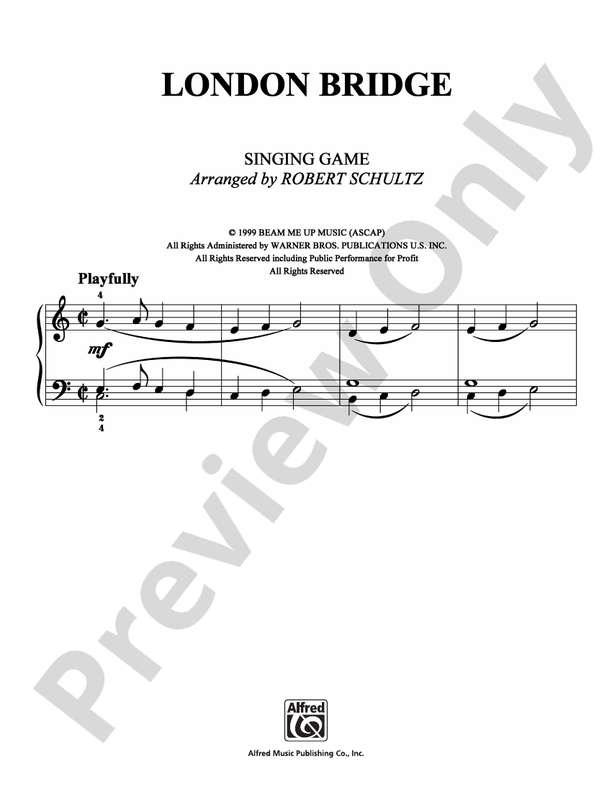 London Bridge: Easy Piano: Traditional - Digital Sheet Music Download