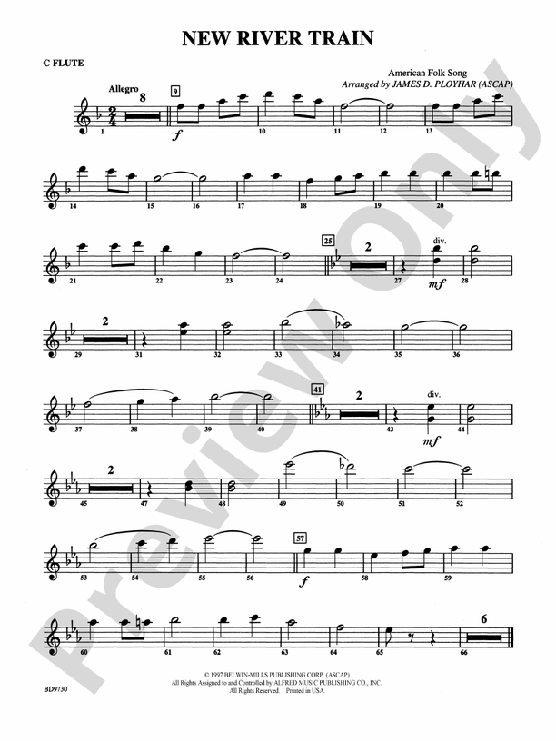 New River Train (American Folk Song): Flute: Flute Part - Digital Sheet ...
