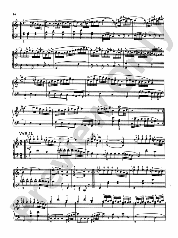 Mozart: Variations, Complete: 12 Variations on a Minuet by Fischer, K. 179 Part - Digital Sheet ...