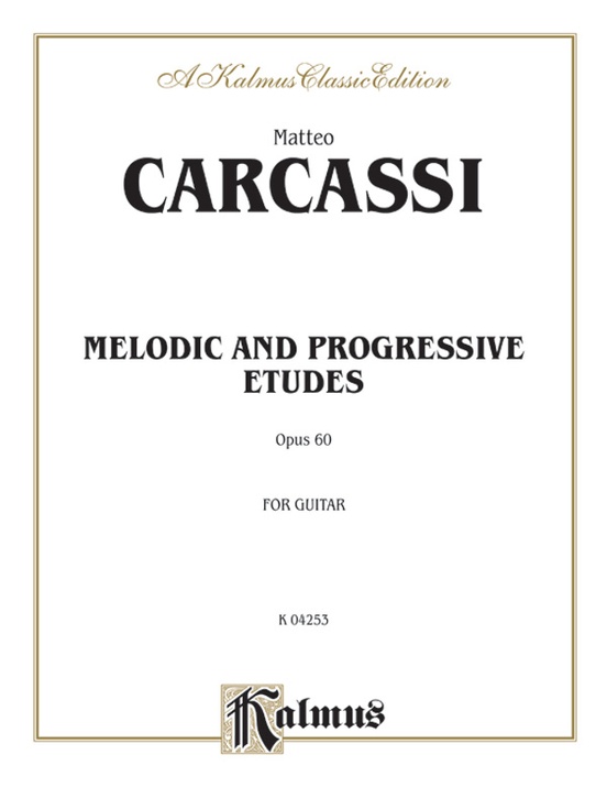 Carcassi: Melodic and Progressive Etudes, Op. 60: No. 1 Part - Digital ...