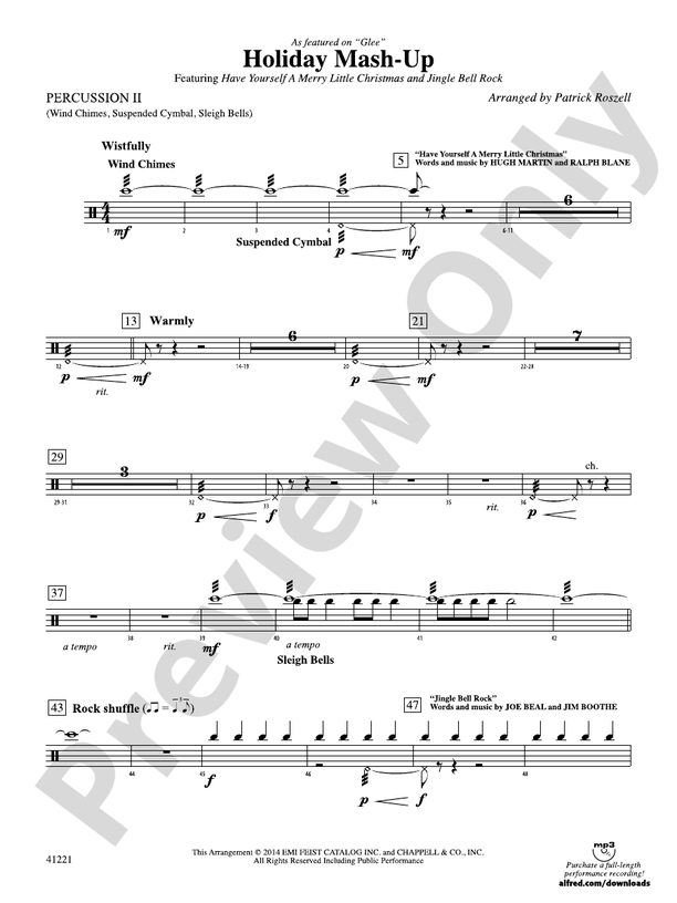 Holiday Mash-Up: 2nd Percussion: 2nd Percussion Part - Digital Sheet ...