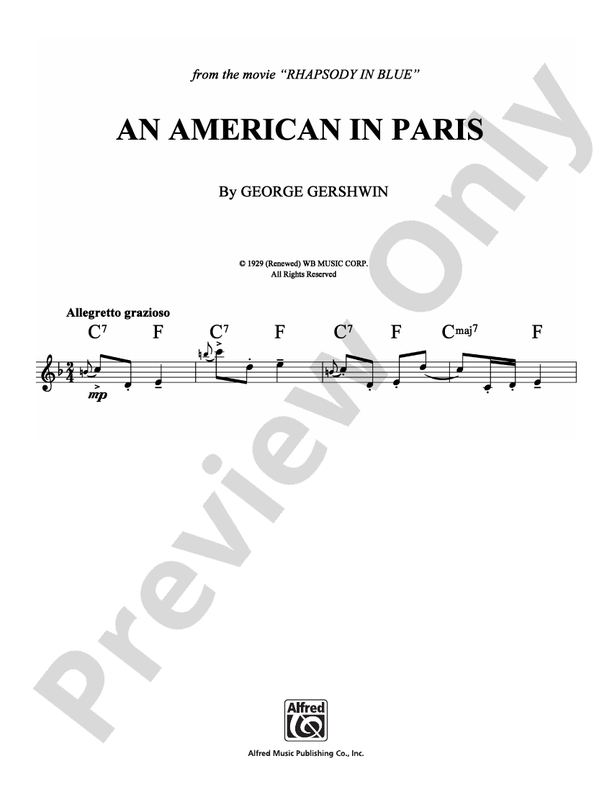An American in Paris: Lead Sheet: George Gershwin - Digital Sheet Music ...