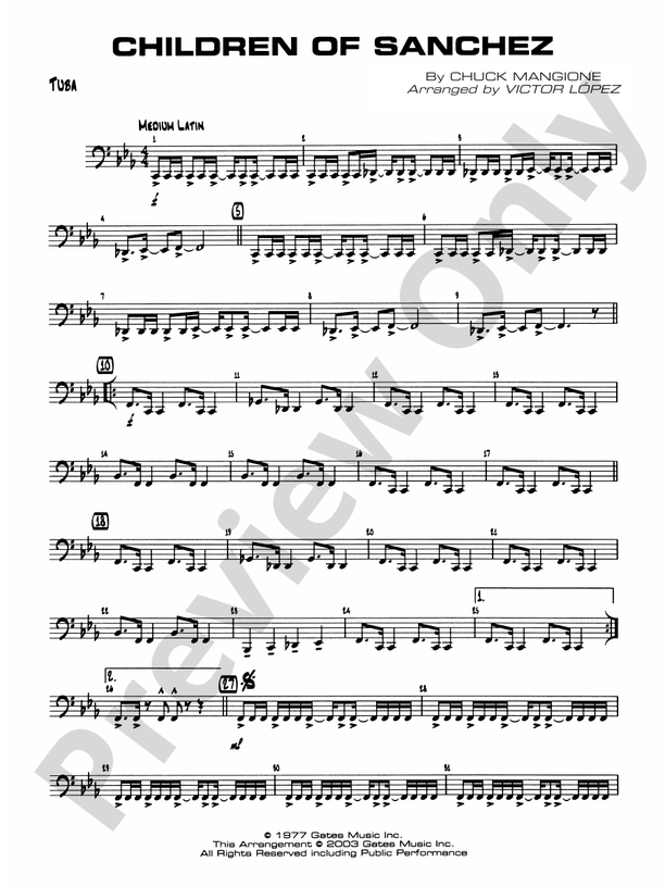 Children of Sanchez: Tuba: Tuba Part - Digital Sheet Music Download