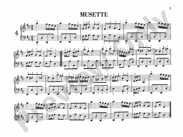 Bach: The First Bach Book (Fing. Alexander Lipsky): 4. Musette, in D ...