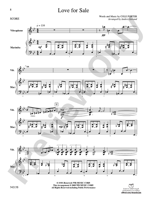 The Cole Porter Mallet Collection: Mallet Instrument Book: Cole Porter ...