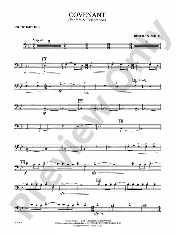 Covenant: 3rd Trombone: 3rd Trombone Part - Digital Sheet Music Download