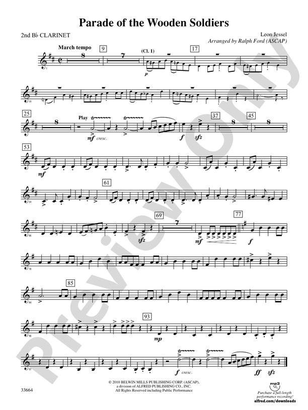 Parade of the Wooden Soldiers: 2nd B-flat Clarinet: 2nd B-flat Clarinet ...