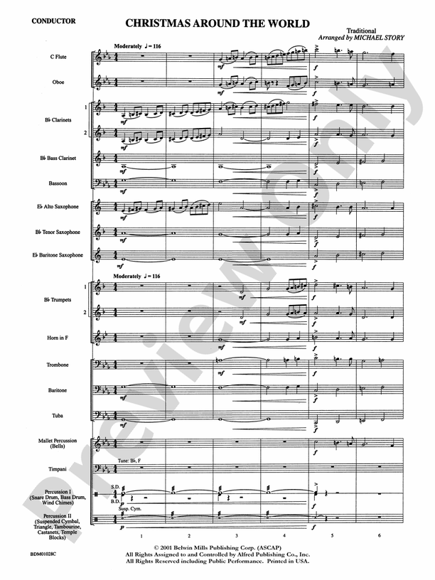 Christmas Around the World: Score: Concert Band Score - Digital Sheet ...