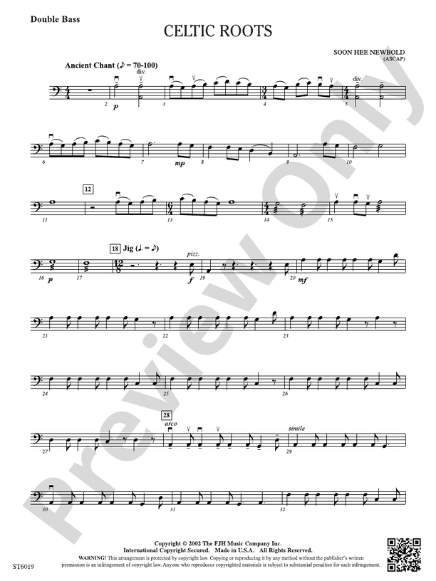 Celtic Roots: Double Bass: Double Bass Part: Soon Hee Newbold - Digital ...