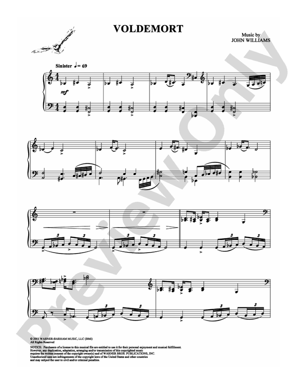 Voldemort: Piano: John Williams - Digital Sheet Music Download