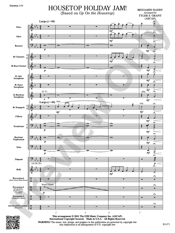 Housetop Holiday Jam!: Score: - Digital Sheet Music Download