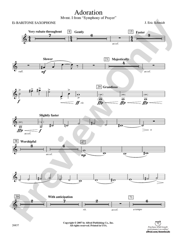 Adoration (Movement 1 from Symphony of Prayer): E-flat Baritone ...
