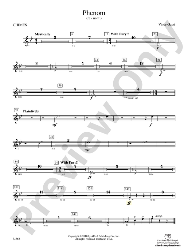 PHENOM/CB: Chimes: Chimes Part - Digital Sheet Music Download