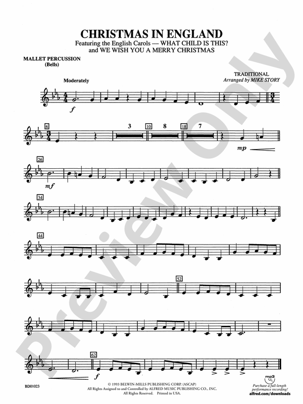 Christmas in England: Mallets: Mallets Part - Digital Sheet Music Download
