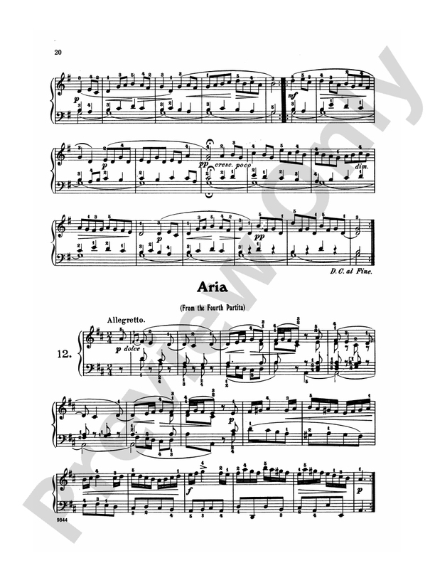 Bach: Twenty One Favorite Pieces: Aria from the Fourth Partita (D) Part ...