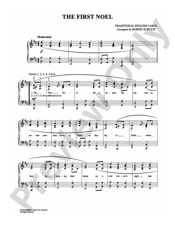 The First Noel: Piano/Vocal/Chords: Traditional - Digital Sheet Music ...