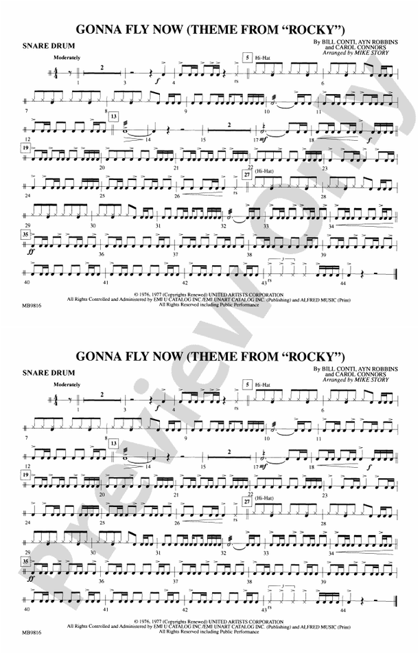 Gonna Fly Now (Theme from Rocky): Snare Drum: Snare Drum Part - Digital ...