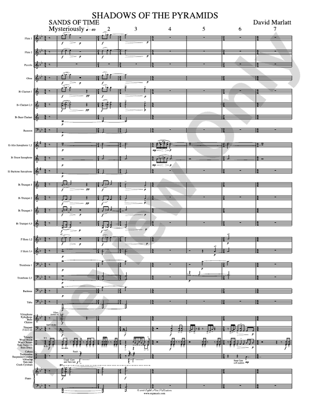 Shadows of the Pyramids: Score: Concert Band Score - Digital Sheet ...