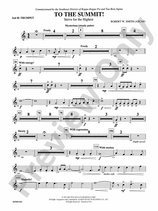 To the Summit! (Strive for the Highest): 2nd B-flat Trumpet: 2nd B-flat ...