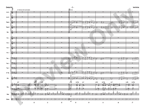 Invitation: Jazz Ensemble Conductor Score & Parts: Bronislau Kaper ...