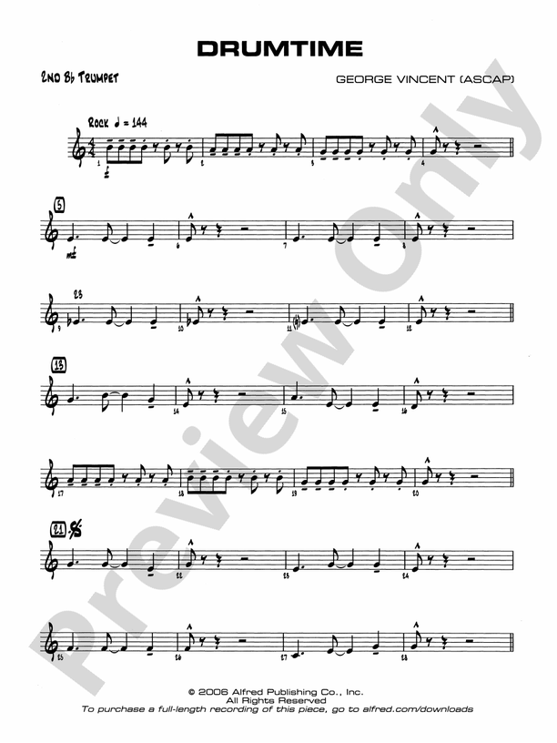 Drumtime: 2nd B-flat Trumpet: 2nd B-flat Trumpet Part - Digital Sheet ...