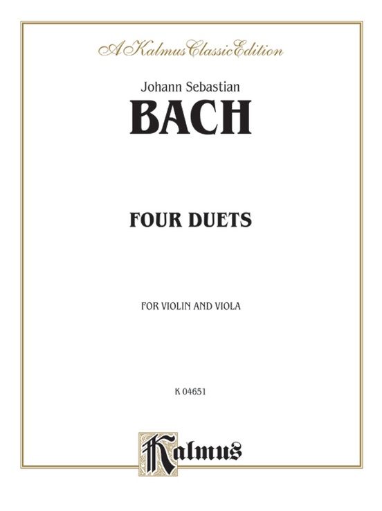 Bach: Four Duets for Violin and Viola: Duet No. 1 (Violin) Part ...