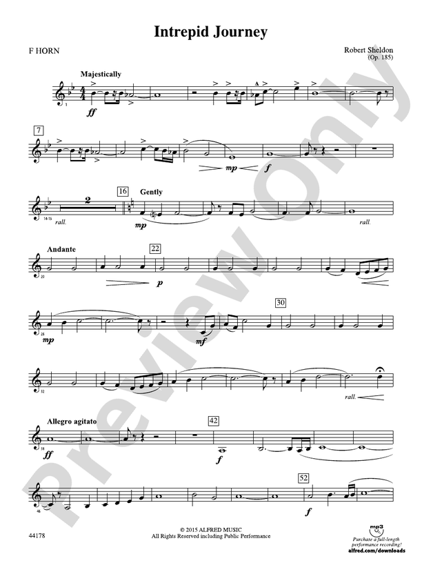 Intrepid Journey: 1st F Horn: 1st F Horn Part - Digital Sheet Music Download