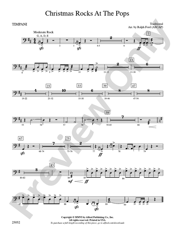 Christmas Rocks at the Pops: Timpani: Timpani Part - Digital Sheet ...