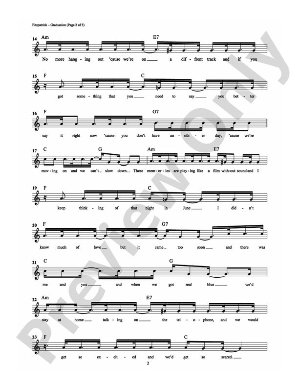 Graduation (Friends Forever): Lead Sheet: Vitamin C - Digital Sheet ...