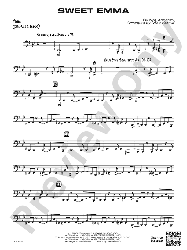 Sweet Emma: Tuba: Tuba Part - Digital Sheet Music Download