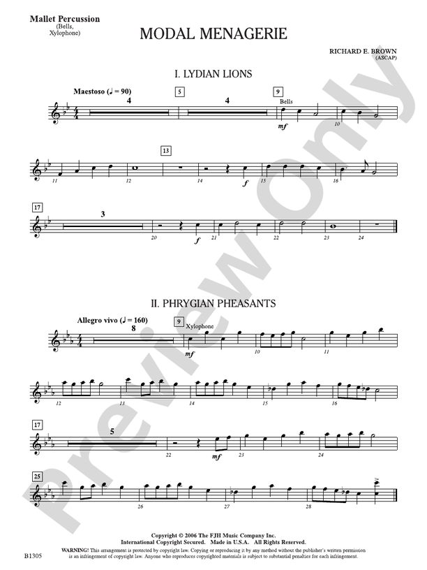 Modal Menagerie: Mallet Percussion: Mallet Percussion Part: Richard E ...