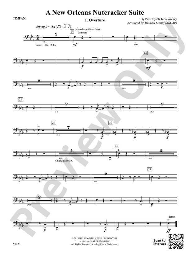 A New Orleans Nutcracker Suite: Timpani: Timpani Part - Digital Sheet Music Download