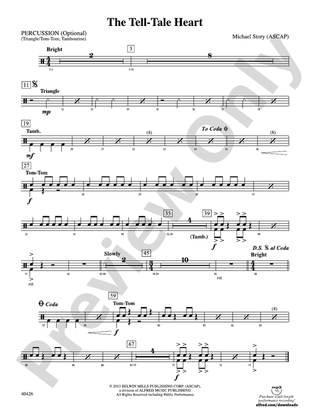 The Tell-Tale Heart: 1st Percussion: 1st Percussion Part - Digital ...