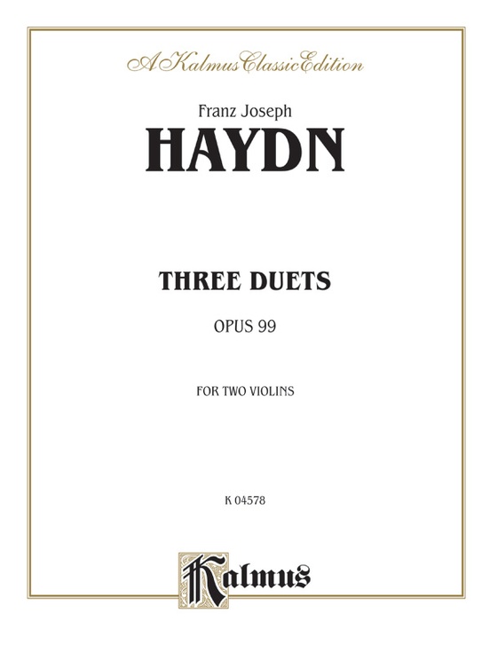 Haydn: Three Duets, Op. 99: Duet No. 3 (Violin I) Part - Digital Sheet Music Download