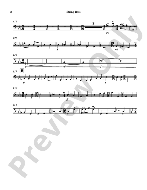 Modal Tune: String Bass: String Bass Part - Digital Sheet Music Download