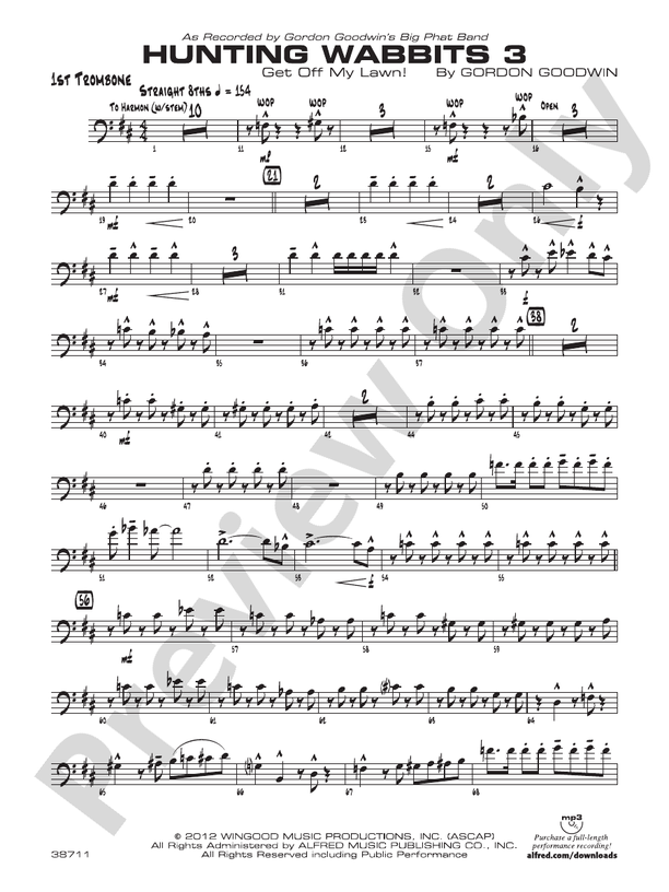 Hunting Wabbits 3 (Get Off My Lawn): 1st Trombone: 1st Trombone Part ...